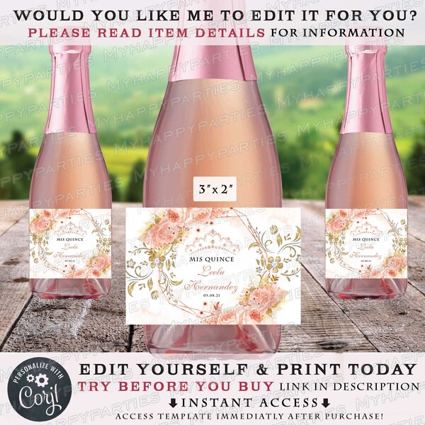 Champagne Labels - Etsy