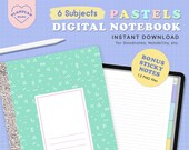 Digital Notebook Pastel Goodnotes Notebook Goodnotes - Etsy