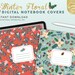 Winter Floral Digital Planner Cover, Christmas Planner Cover, Digital ...