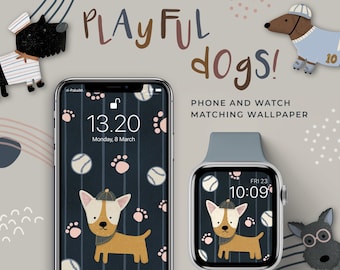 Puppy, Apple Watch Face Playful Dogs, Apple Watch Wallpaper Cute Dogs ...