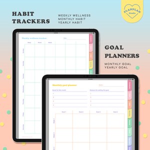 Digital Life Planner, Goodnotes Planner Undated in Pastel, iPad Planner ...
