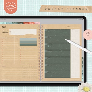 Digital Planner, iPad Planner, Goodnotes Planner in Scrapbook Vintage ...