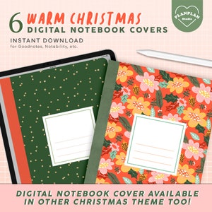 Christmas Digital Stickers for Goodnotes, Winter Floral Planner ...
