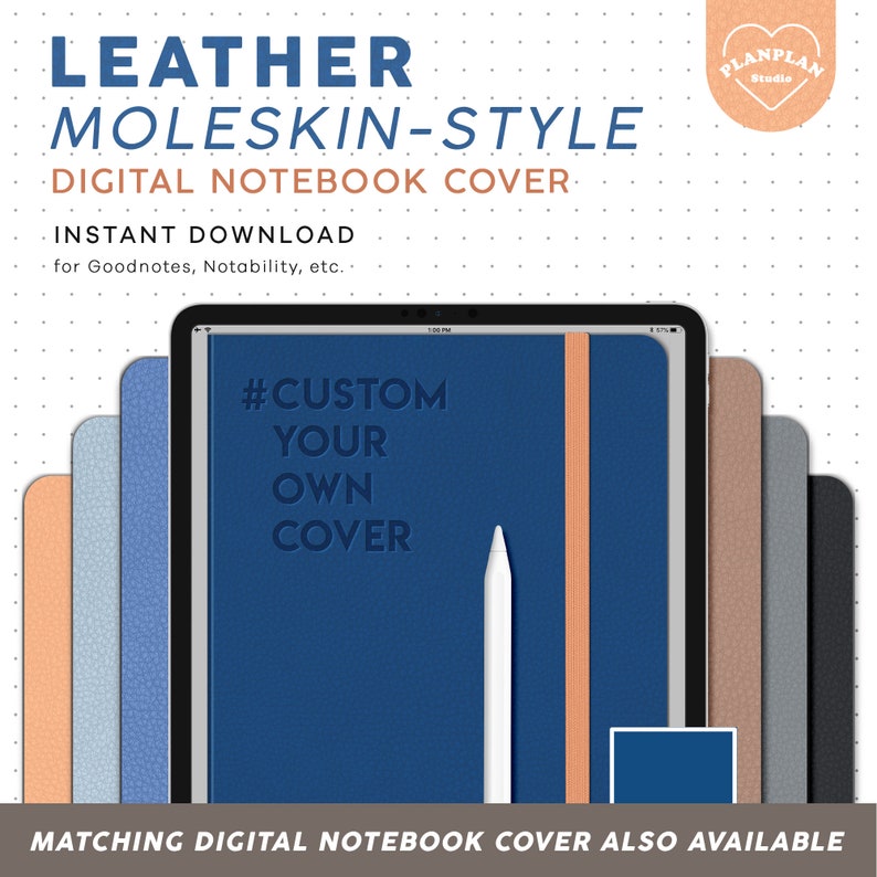 Digital Notebook Leather, Goodnotes Notebook, Goodnotes Digital Planner ...