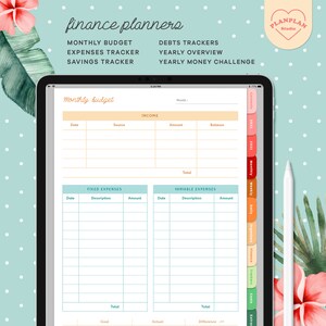Undated Digital Planner, Tropical Digital Life Planner, Floral ...