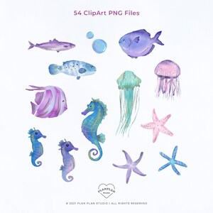 Under the Sea Clip Art, Mermaid Clip Art, Hand Drawn Mermaid ...