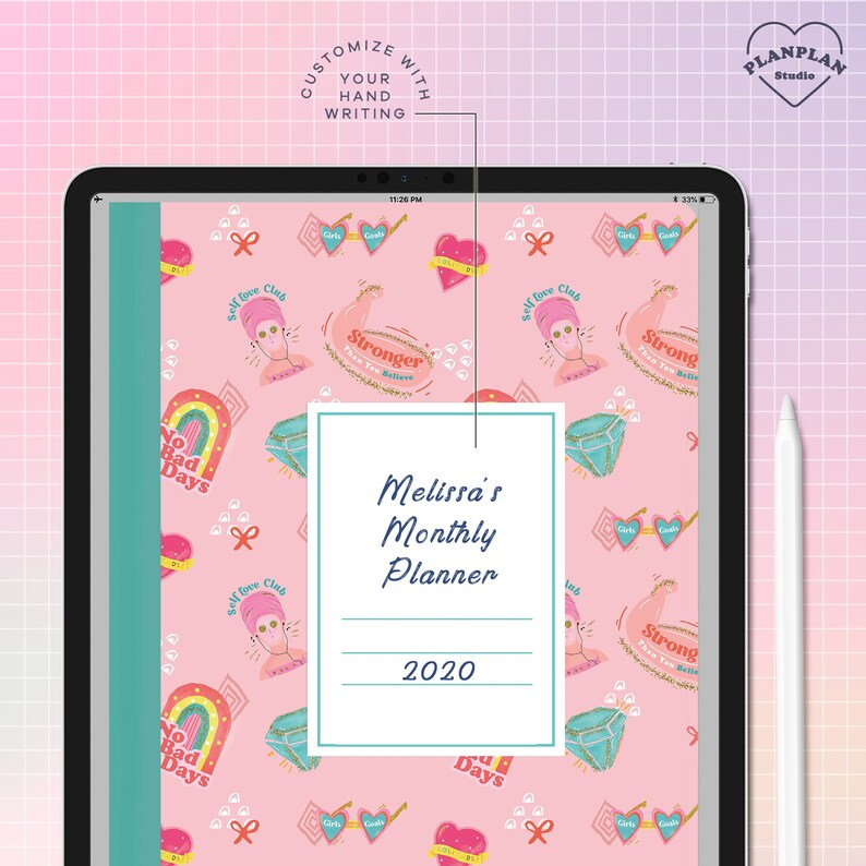 Girl Power Digital Planner Cover, Feminist Notebook Cover, Girls ...