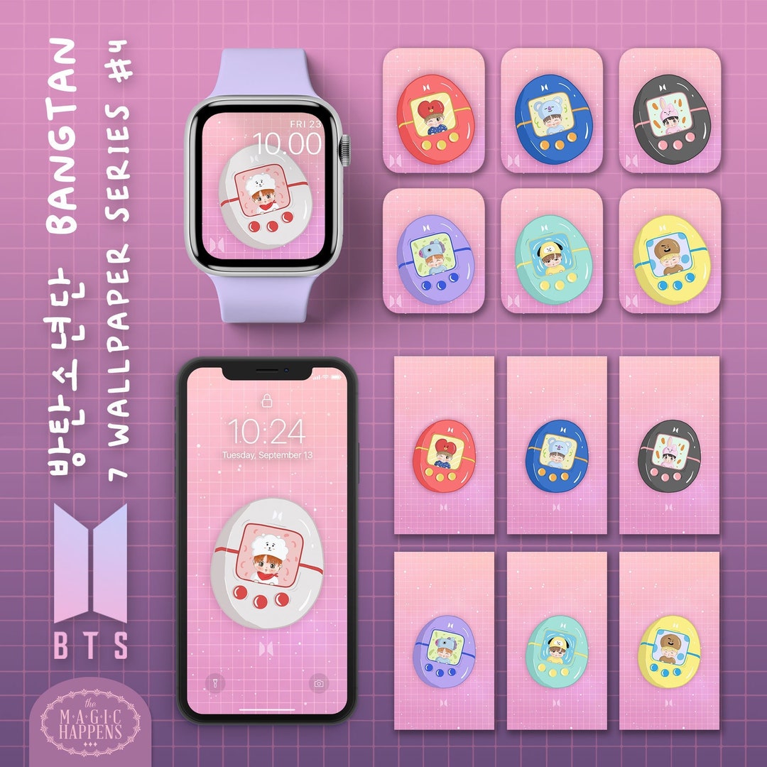 BTS Army Wallpaper Apple Watch Face, Bangtan Boys Phone Wallpaper Apple ...