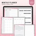 Basic Pink Digital Planner, Pink Blush Color iPad Planner, Undated ...