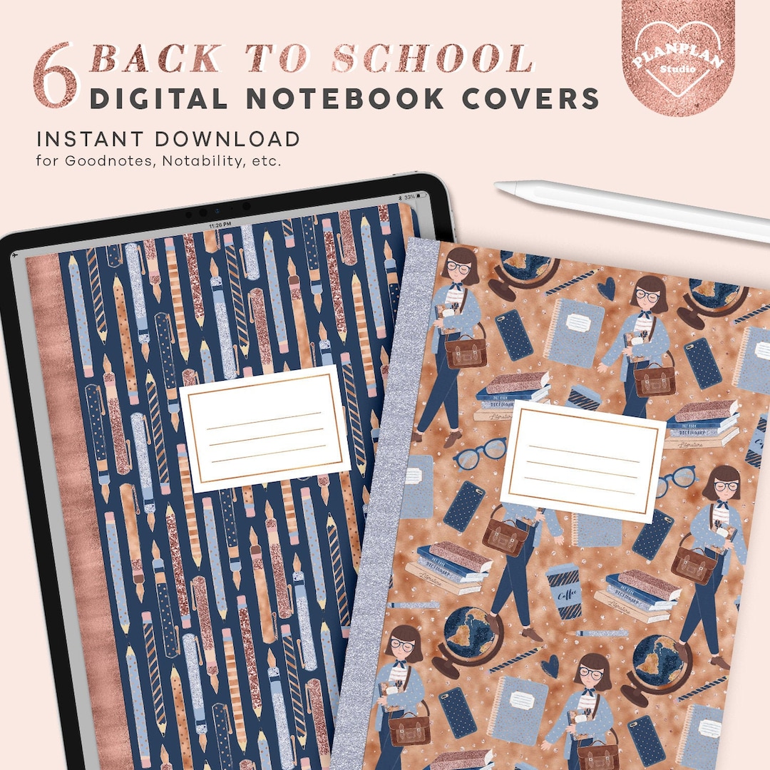 Back to School Digital Planner Cover for Goodnotes Notability, Study ...