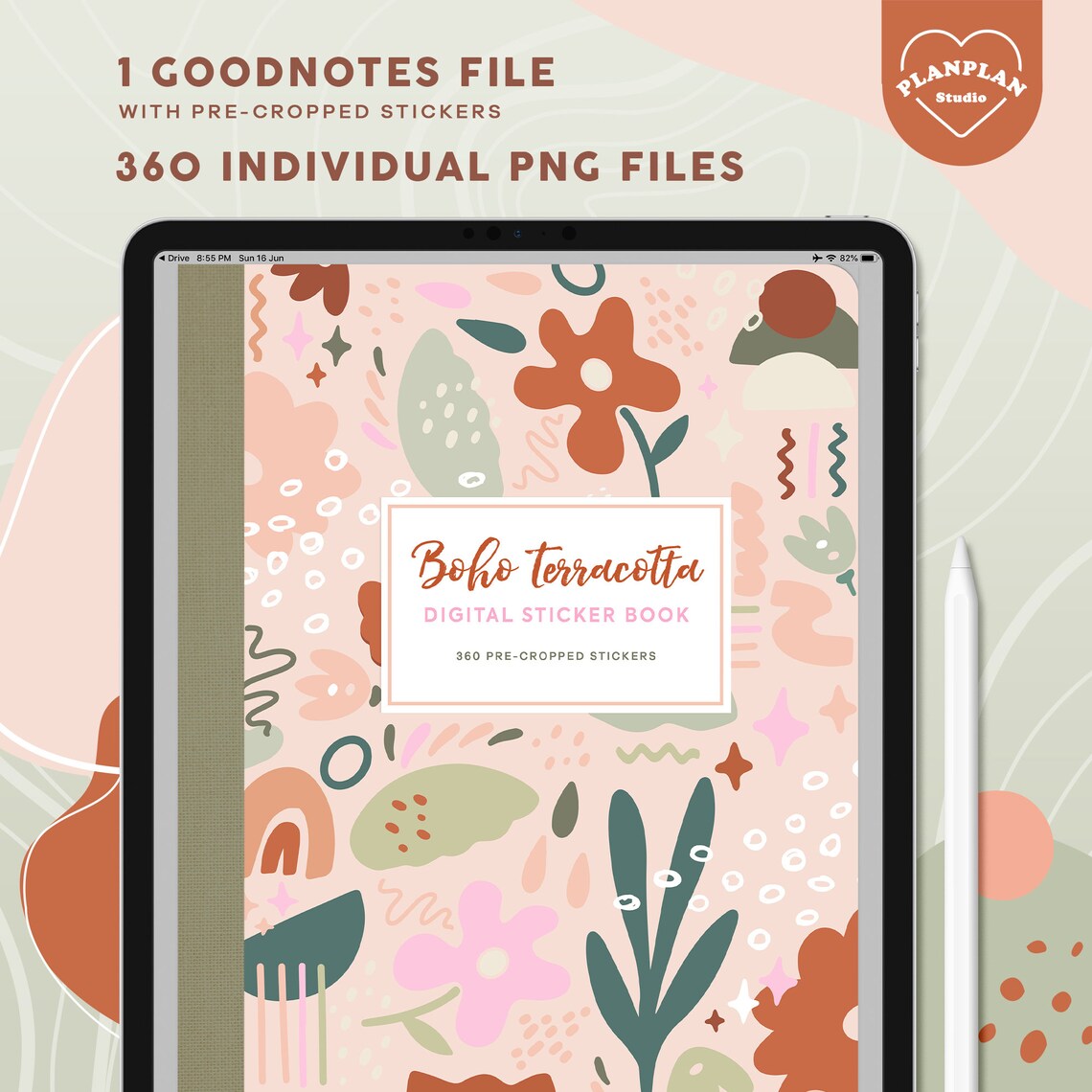Boho Terracotta Digital Planner Stickers All in One Goodnotes | Etsy