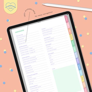 Digital Life Planner, Goodnotes Planner Undated in Pastel, iPad Planner ...
