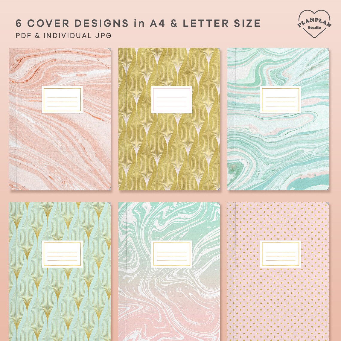 Gold Marble Digital Planner Cover Aesthetic Digital Notebook - Etsy