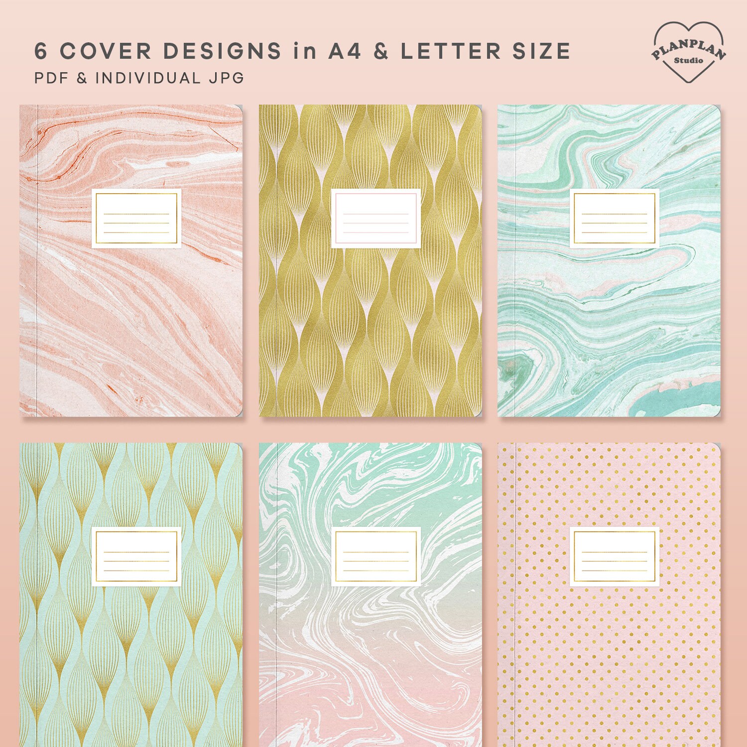 Gold Marble Digital Planner Cover Aesthetic Digital Notebook - Etsy