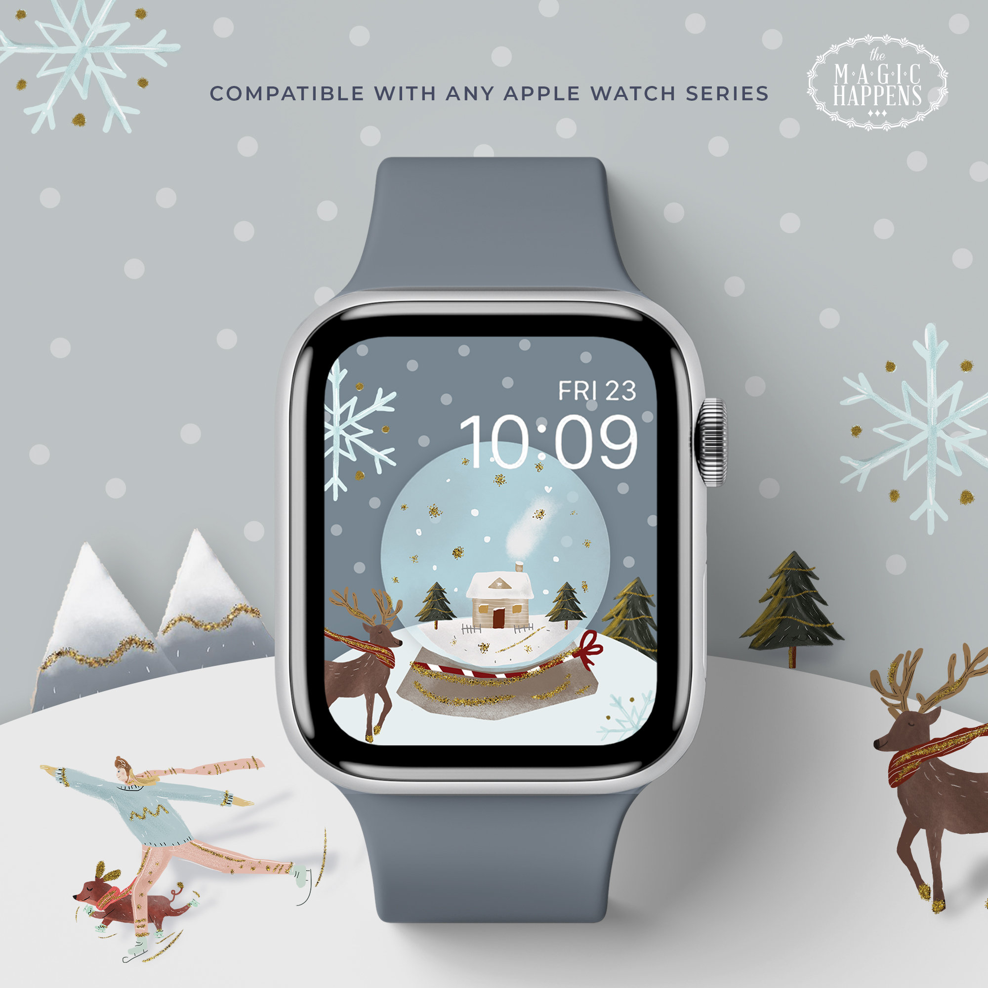 Apple Watch Wallpaper Winter Wonderland Iphone Wallpaper - Etsy