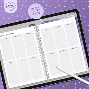 Basic Lilac Digital Planner, Purple Lavender Color iPad Planner ...