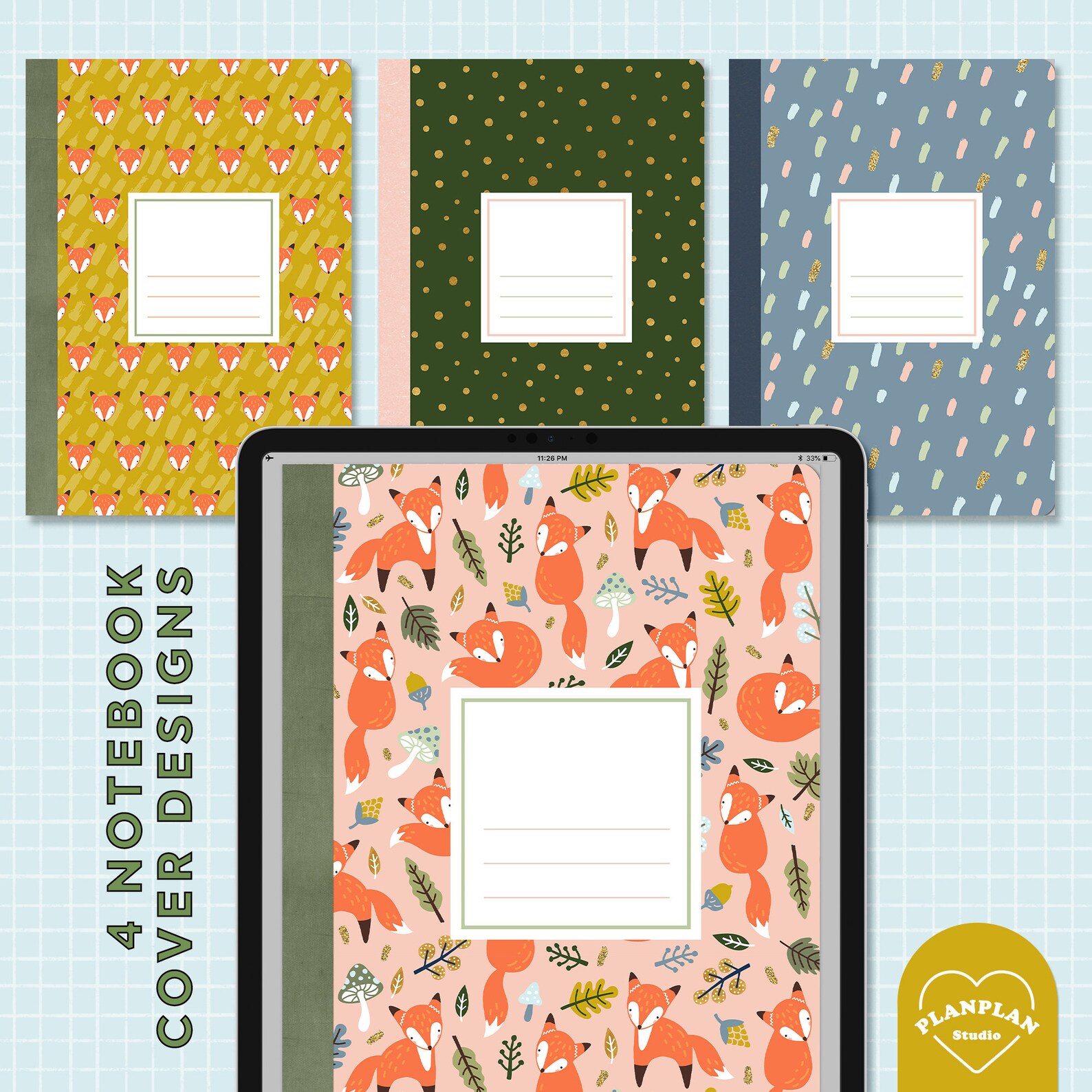 Digital Notebook Foxy Fall Goodnotes Notebook in Autumn | Etsy
