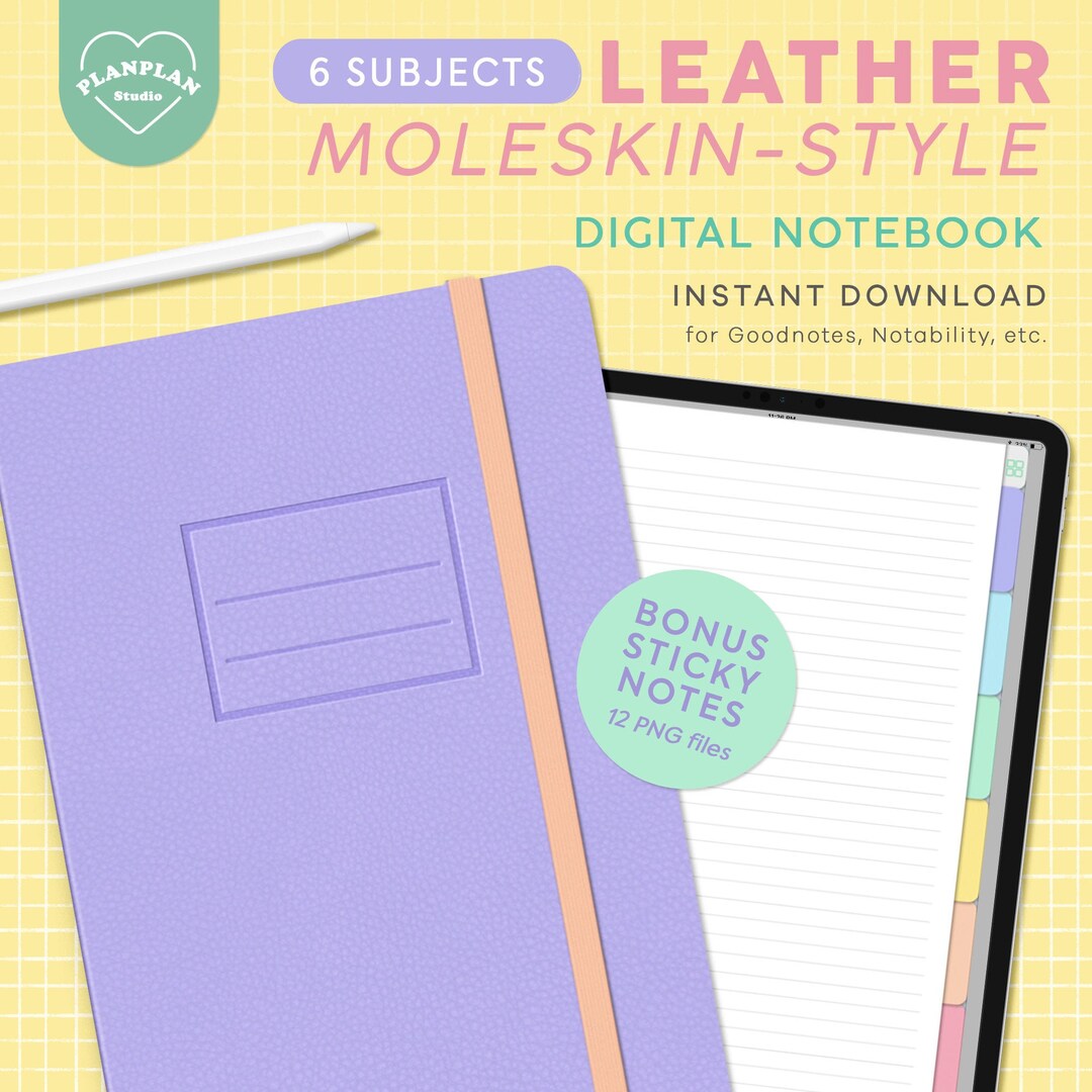 Pastel Digital Notebook Leather, Goodnotes Notebook, Goodnotes Digital ...