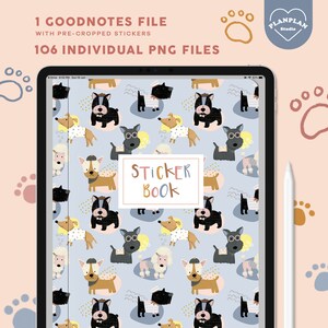 Playful Dogs Planner Stickers, Dogs Digital Stickers, Cute Puppy ...