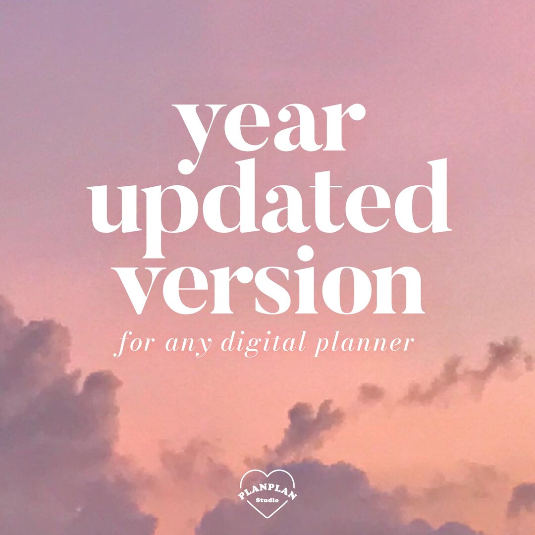 Year Updated Version for Any Digital Planners - Etsy