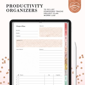 Digital Life Planner, Goodnotes Planner Undated, Rosegold Pastel ...
