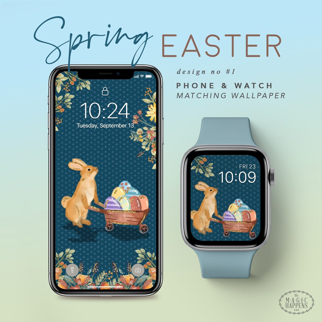 Apple Watch Face Easter, Apple Watch Wallpaper in Spring Easter, Iwatch ...