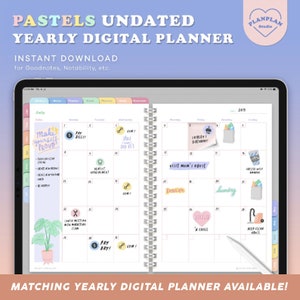 Daily Productivity Digital Planner Stickers for Goodnotes, Digital ...
