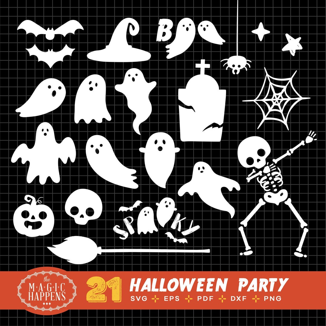 Halloween SVG, Halloween Party SVG Bundle, Witch Svg, Ghost Vector ...