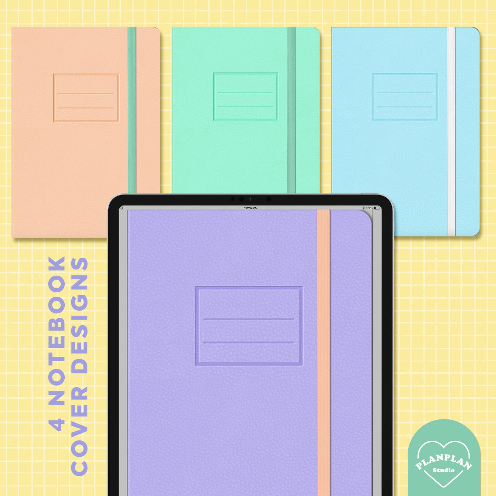 Pastel Digital Notebook Leather Goodnotes Notebook Goodnotes | Etsy