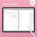 Basic Pink Digital Planner, Pink Blush Color iPad Planner, Undated ...