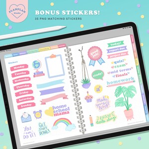 Homeschool Digital Planner in Pastels, Learning at Home Digital Planner ...