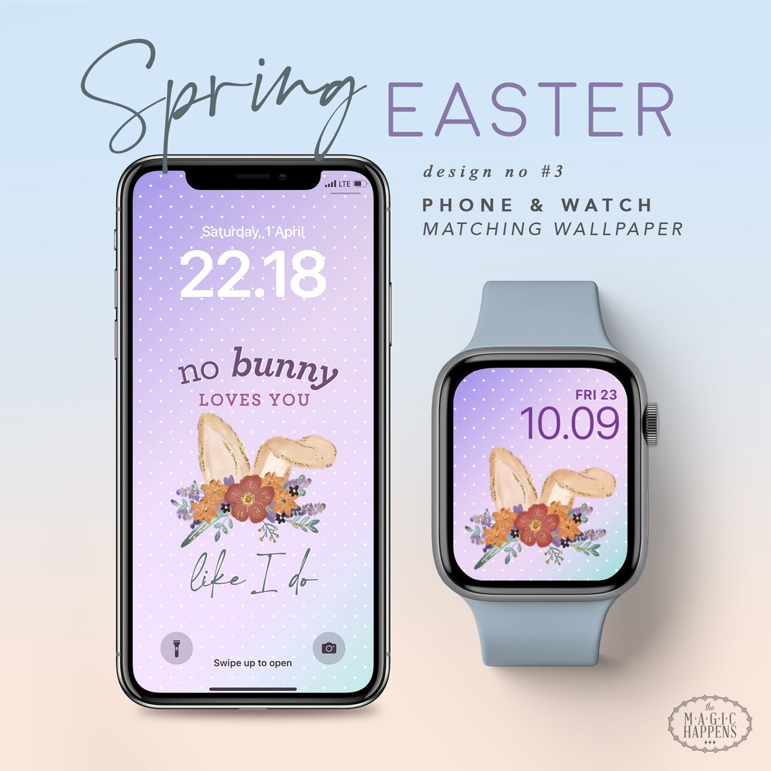 Easter Apple Watch Face Wallpaper, Apple Watch Wallpaper in Spring ...