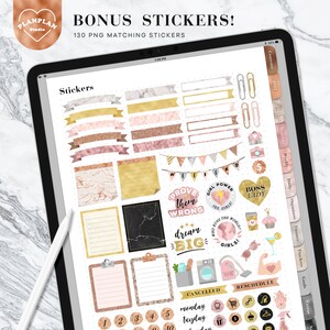 Digital Life Planner, Goodnotes Planner Undated, Rosegold Marble ...