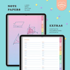 Digital Life Planner, Goodnotes Planner Undated in Pastel, iPad Planner ...