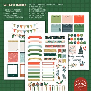 Christmas Digital Stickers for Goodnotes, Winter Floral Planner ...