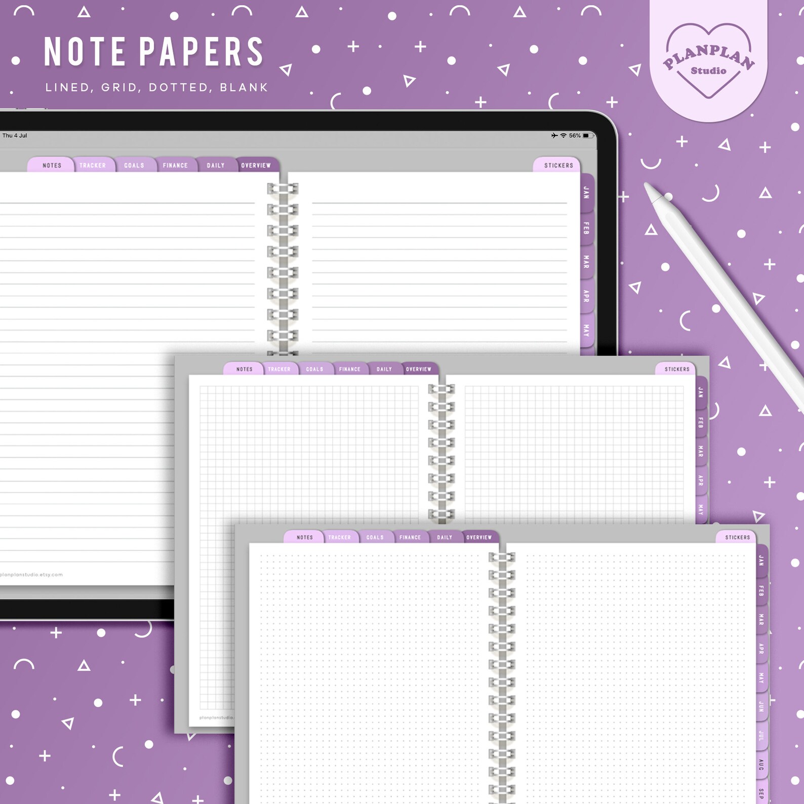 Lavender Digital Planner Purple Basic Color Ipad Planner - Etsy