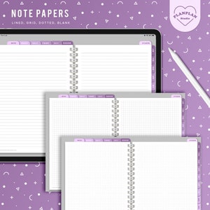 Lavender Digital Planner, Purple Basic Color iPad Planner, Undated ...