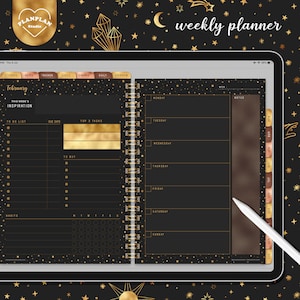 Celestial Digital Planner, iPad Planner, Goodnotes Planner in Cosmic ...