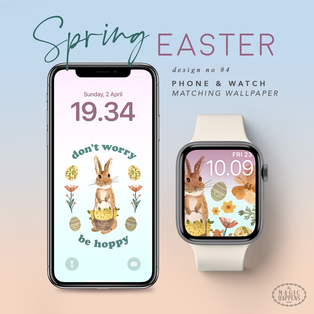 Easter Apple Watch Face Wallpaper, Apple Watch Wallpaper in Spring ...