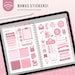 Basic Pink Digital Planner, Pink Blush Color iPad Planner, Undated ...