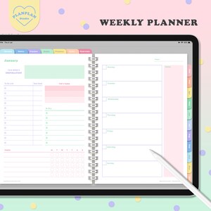 Digital Planner, iPad Planner, Goodnotes Planner, Pastels Marble ...