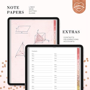Digital Life Planner, Goodnotes Planner Undated, Rosegold Pastel ...