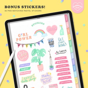 Digital Life Planner Goodnotes Planner Undated in Pastel - Etsy