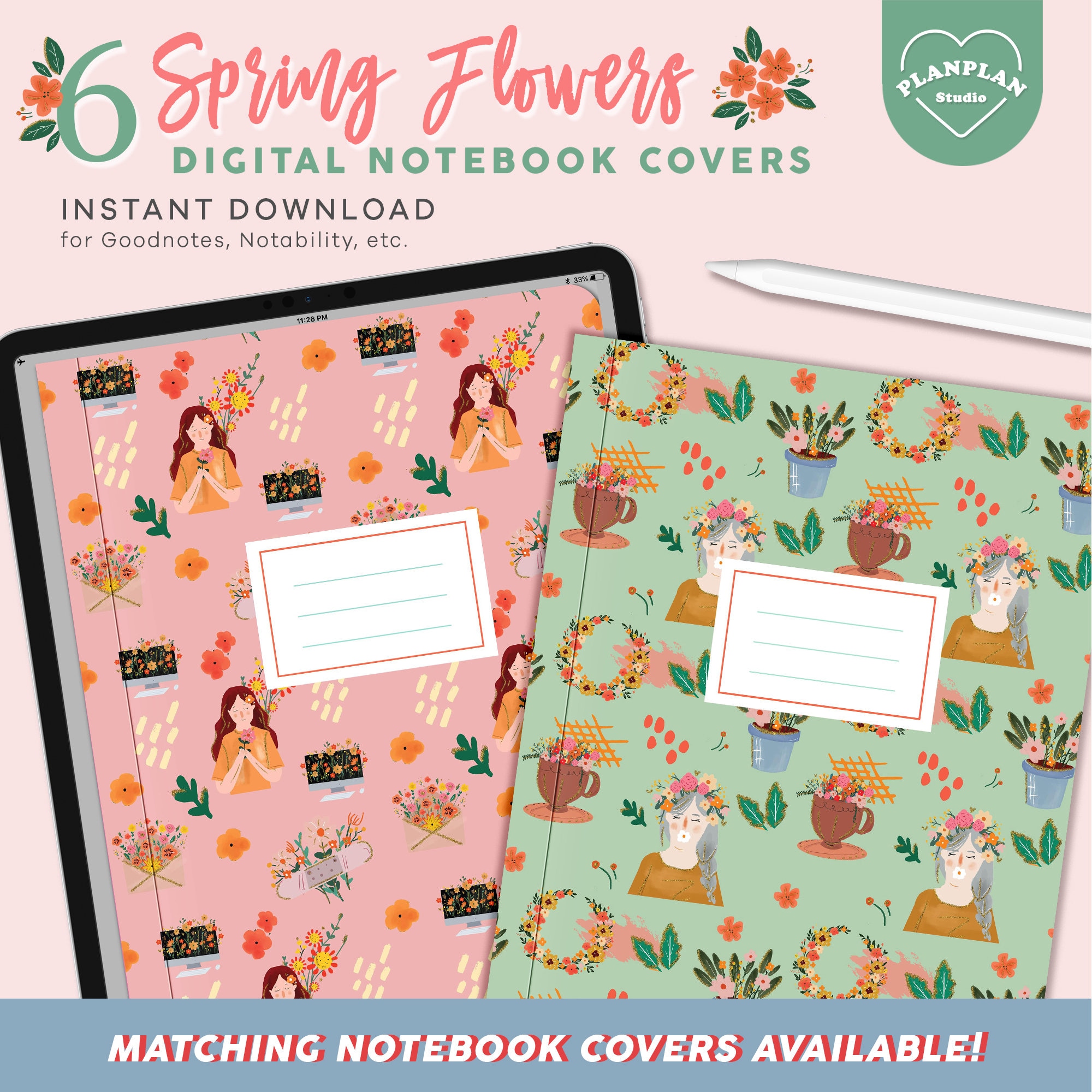 Spring Flowers Planner Stickers Floral Digital Stickers | Etsy