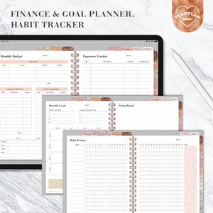 Digital Planner, iPad Planner, Goodnotes Planner, Rosegold Marble ...
