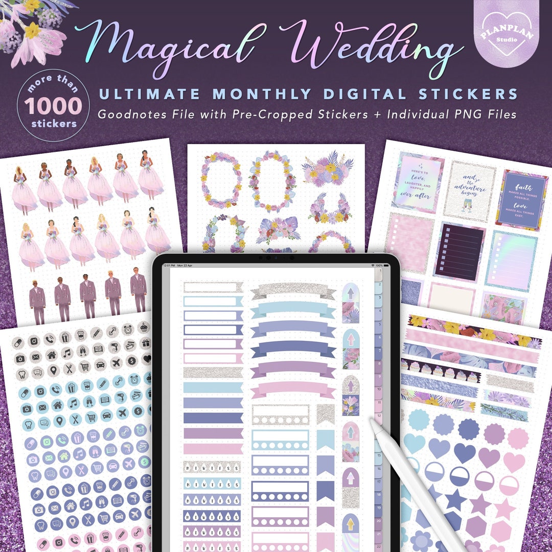 Magical Wedding Digital Planner Stickers Wedding Stickers - Etsy