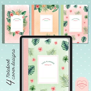Undated Digital Planner, Tropical Digital Life Planner, Floral ...