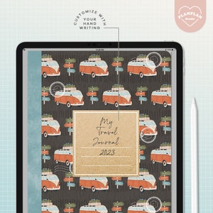 Time to Travel Digital Planner Cover, Travel Journal Notebook Cover ...