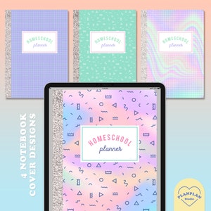 Homeschool Digital Planner in Pastels, Learning at Home Digital Planner ...