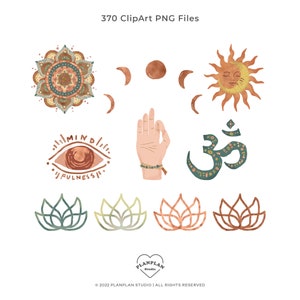 Mindful Yoga Clip Art, Yoga Pose Clipart, Wellness Graphics, Watercolor ...